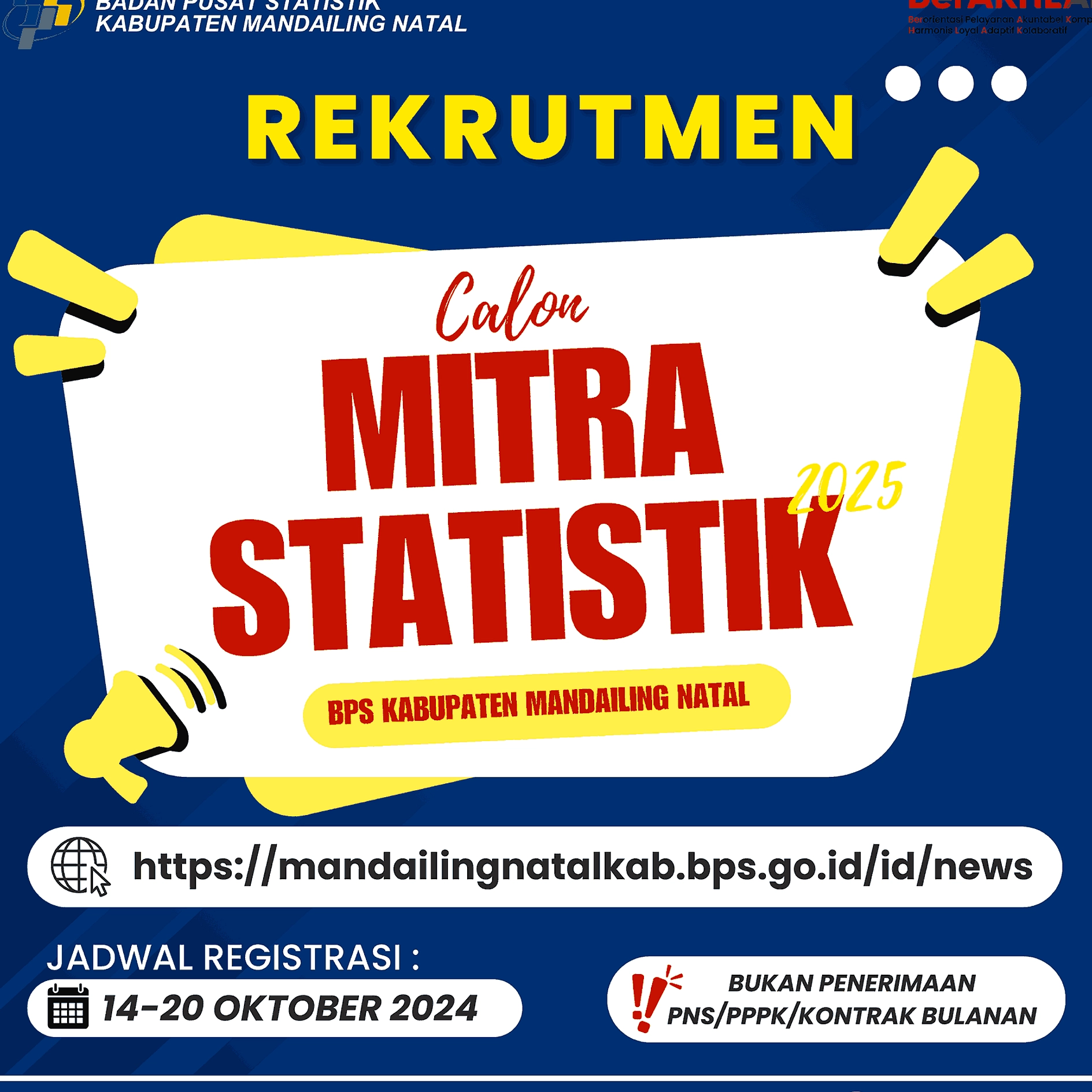 Buka Rekrutmen Mitra Statistik 2026, Daftar Online via Sobat | Bisik.id