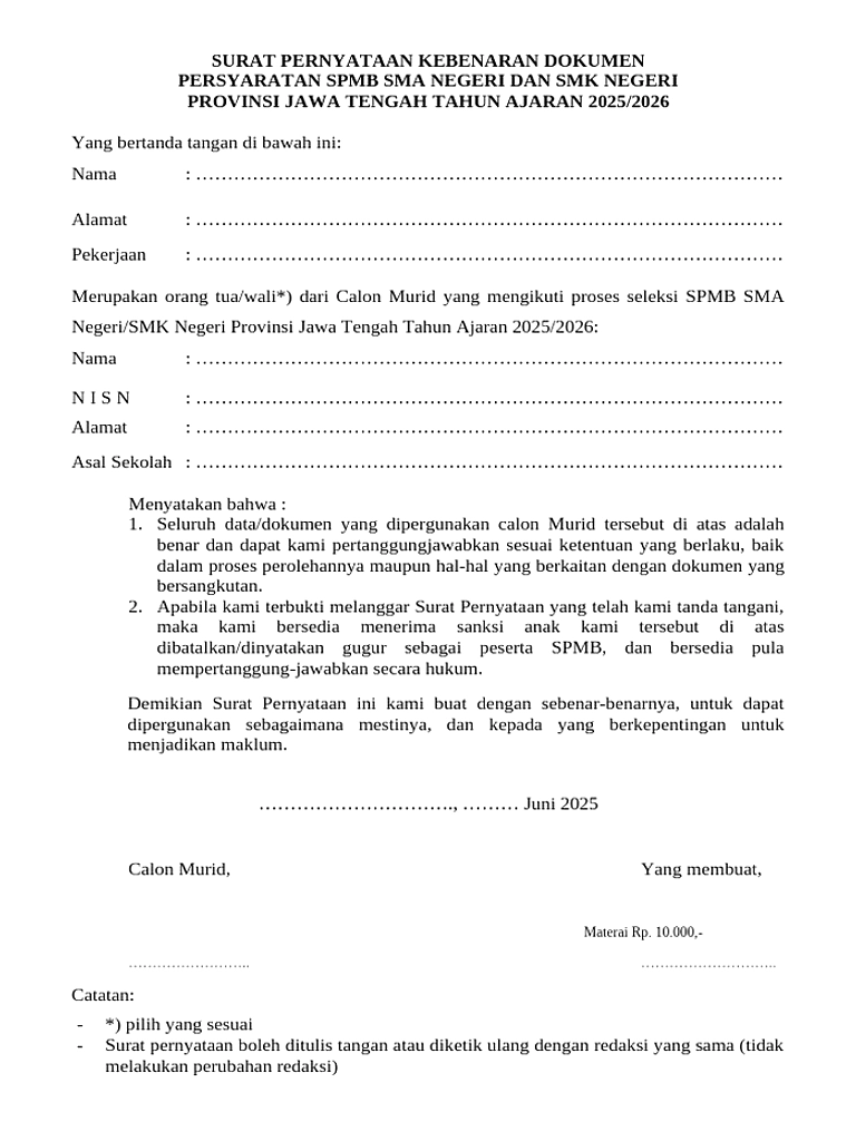 SPMB Jawa Tengah 2026: Buka Pendaftaran Semua Jenjang | Bisik.id